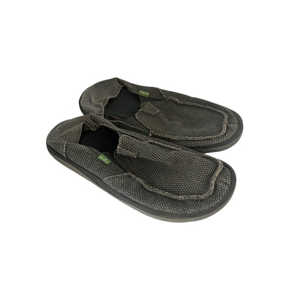 Sanuk | Shoes | Sanuk Mens Shoes Gray Vagabond Loafers Beach Comfort ...